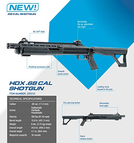 Umarex T4E HDX Shotgun .68 Caliber Training Paintball Gun Marker ...